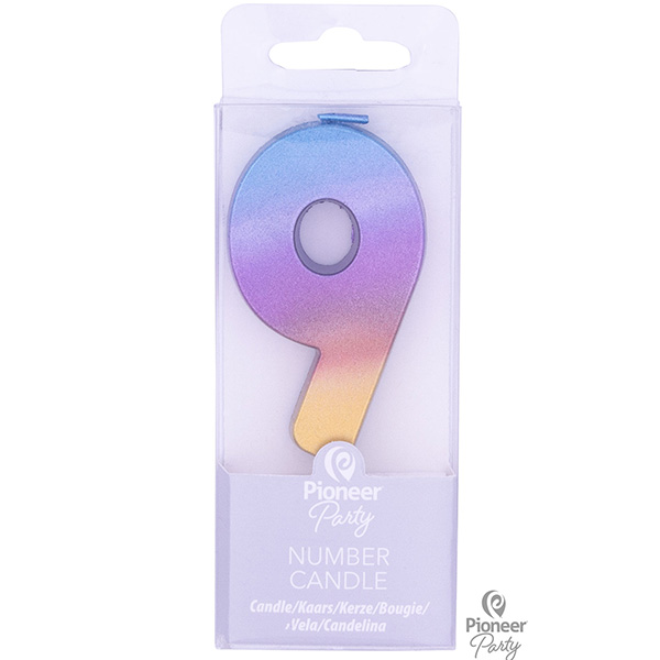 15849
Candles Numeral 9 Rainbow Ombre