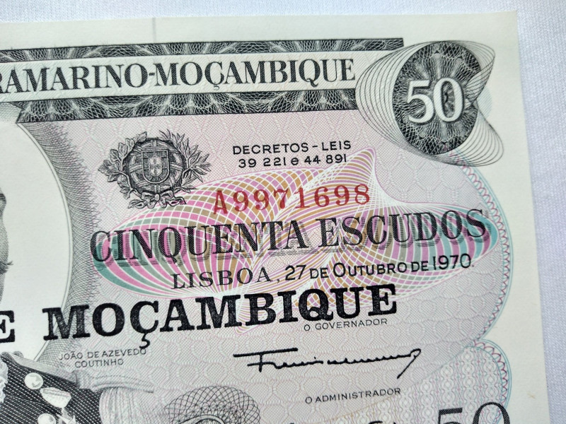 Mozambik 50 eskudos,1970 god.aUNC,Portugalska kolonija