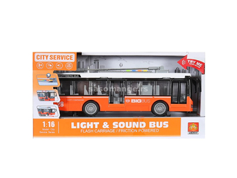 Autobus sa zvukom i svetlom narandžasti WY911B Wenyi 46919