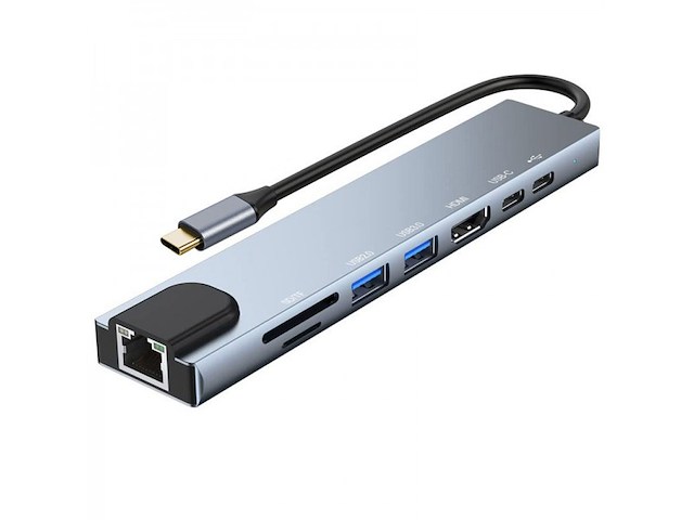 Multifunkcionalni USB hub `8 u 1`