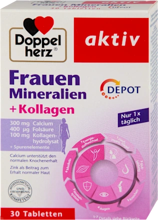 Doppelherz
Vitamini i minerali za žene + Kolagen Depo, 30 kom
Dodatak ishrani