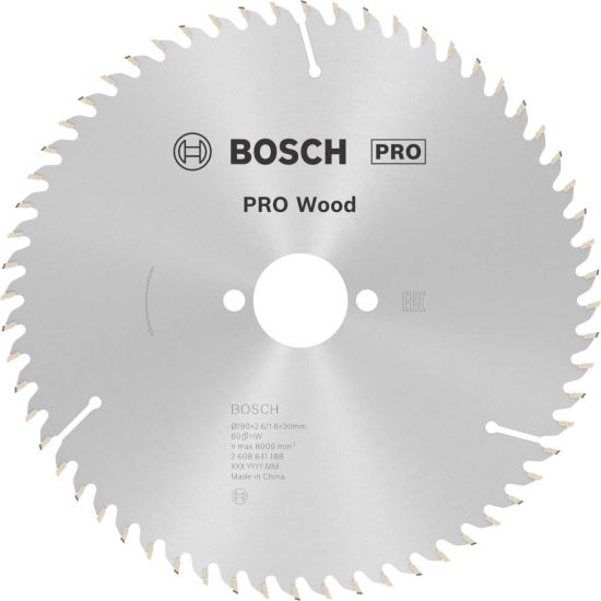 Bosch PRO Wood list kružne testere 190x2.6x30 mm 60z ATB max 8.000 o/min (2608641188)