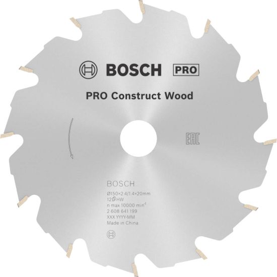 Bosch PRO Construct Wood list kružne testere 150x2.4x20 mm 12z HB max 10.000 o/min (2608641199)