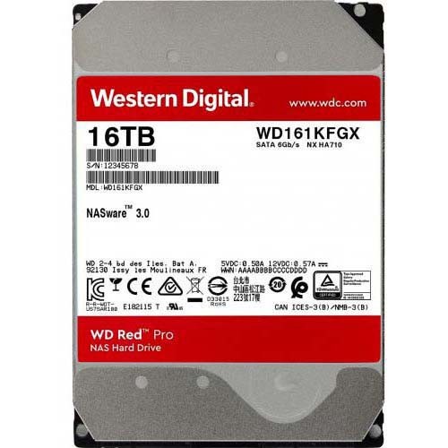 Western Digital 16TB WD Red Pro 3.5″ NAS HDD/Hard disk | WD161KFGX