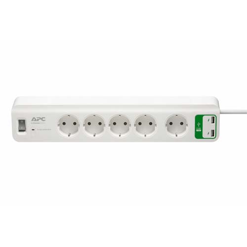 SE APC Home/Office SurgeArrest 5 utičnica s 5V 2.4A 2 porta USB punjačem 230V