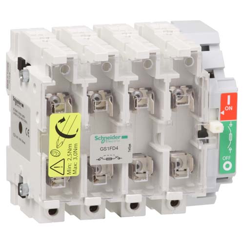 SE Switch disconnector fuse TeSys GS 4P 4NO 50A 4.6W fuse type NFC size 14x51mm