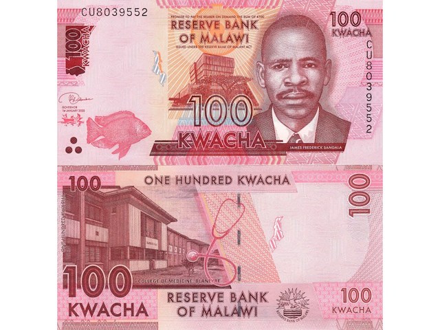 Malavi MALAWI 100 Kwatcha 2020 UNC, P-65e