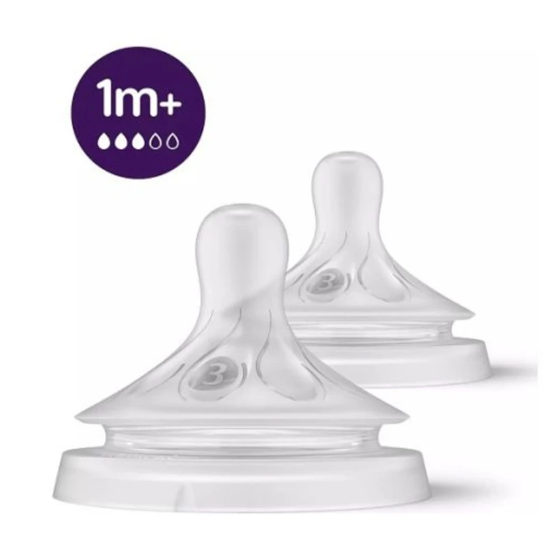 Avent cucla za bebe Natural Response spor protok 1m+ (2 kom)