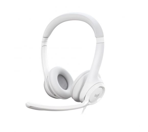 Logitech - Logitech H390 ClearChat Comfort USB Headset White