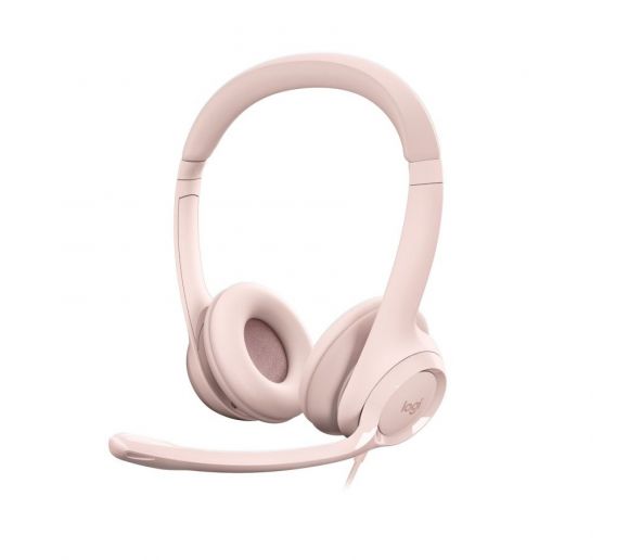Logitech - Logitech H390 ClearChat Comfort USB Headset Rose