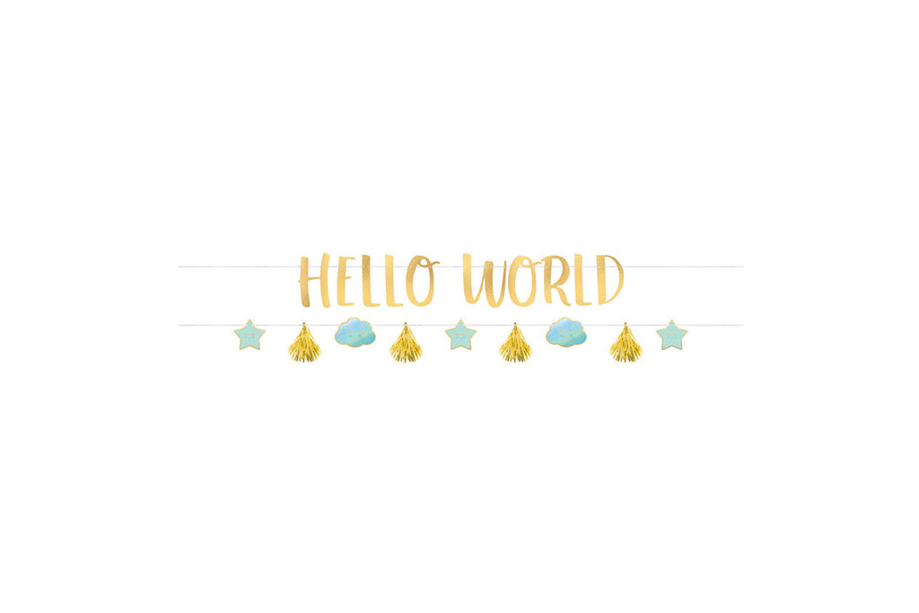 Baner Hello world – 176cm