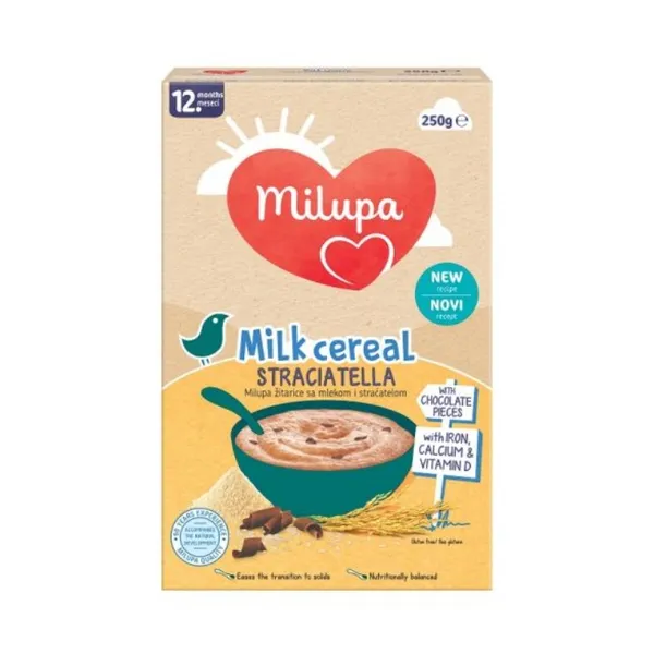 Milupa Straciatella mlečna kašica 12+ 250g