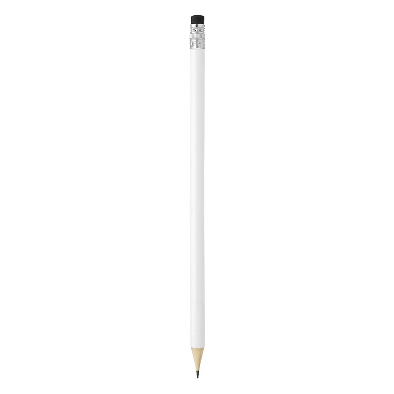 12.013.10 PIGMENT WHITE - Drvena olovka HB sa gumicom