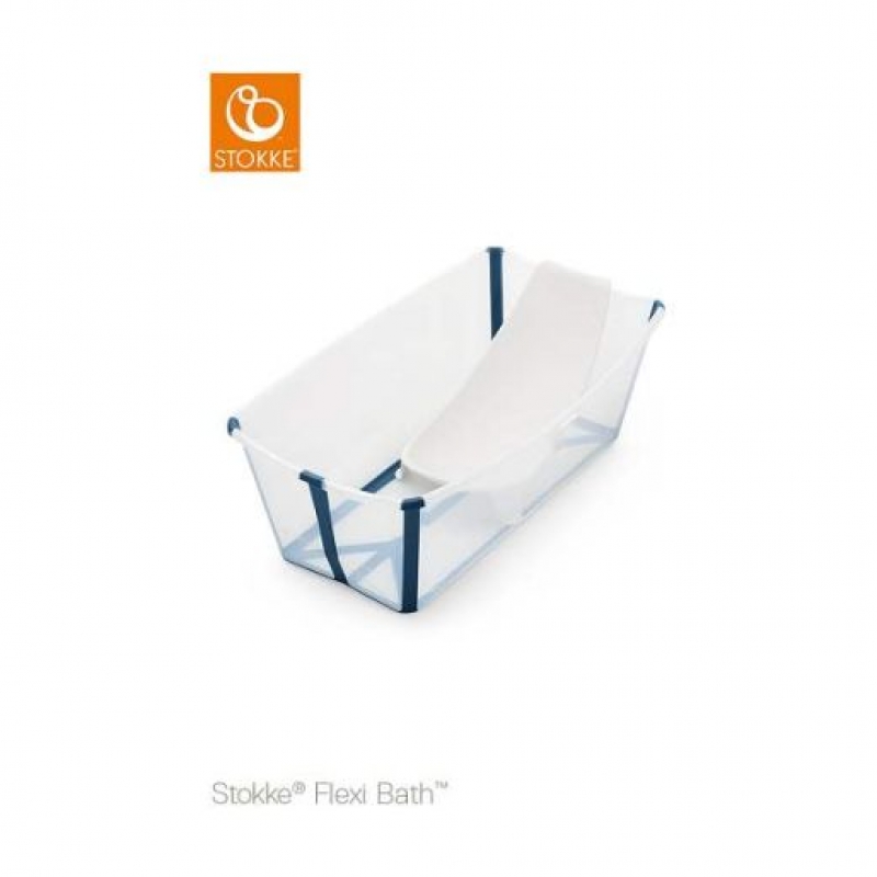 Stokke Flexi Bath set sklopive kadice i podloge Transparent Blue