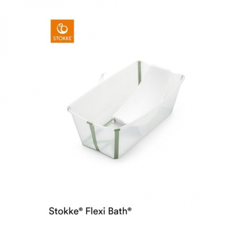 Stokke Flexi Bath set sklopive kadice i podloge Transparent Green