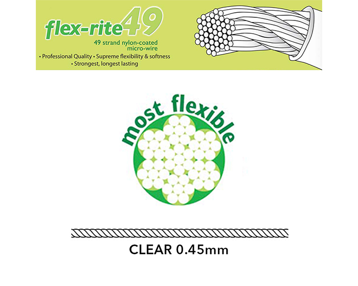 Sajla čelična Flex-rite® _49 struna 0,45mm (1m)