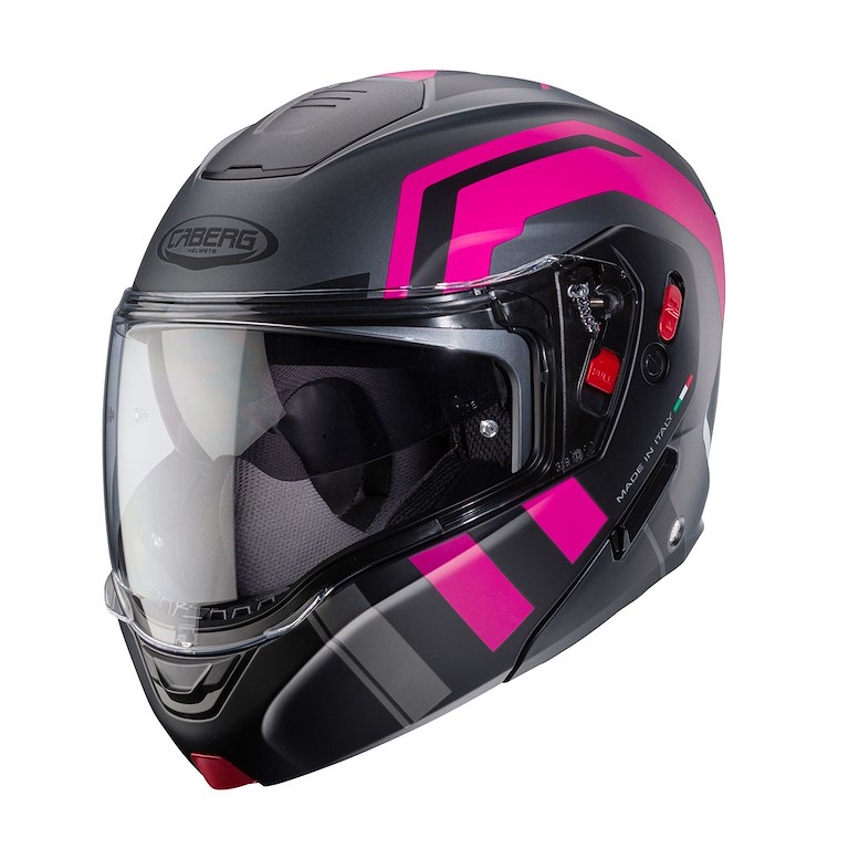 CABERG HORUS X ROAD MATT GUN METAL/FUCHSIA/BLACK