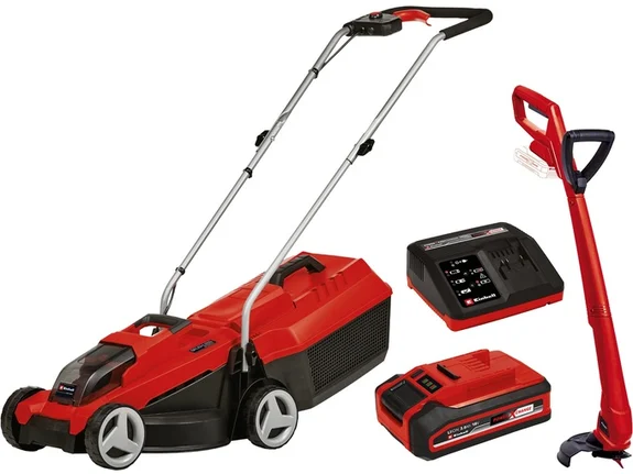 Einhell Set Akumulatorska kosilica GE-CM 18/32 Li + Akumulatorski trimer GC-CT 18/24 Li P + Baterija 3Ah Plus + Punjač 4A