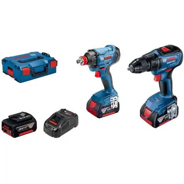 Bosch Set akumulatorskog alata GSR 18V-50 + GDX 180-LI 3x5,0 Ah u L-Boxx koferu 06019G5227