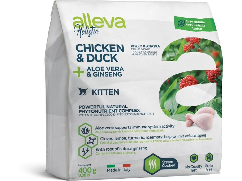 Alleva Cat Kitten Holistic Chicken and Duck 1.5KG