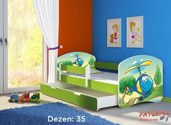 Krevet za decu Acma 2 GREEN 140×70 35