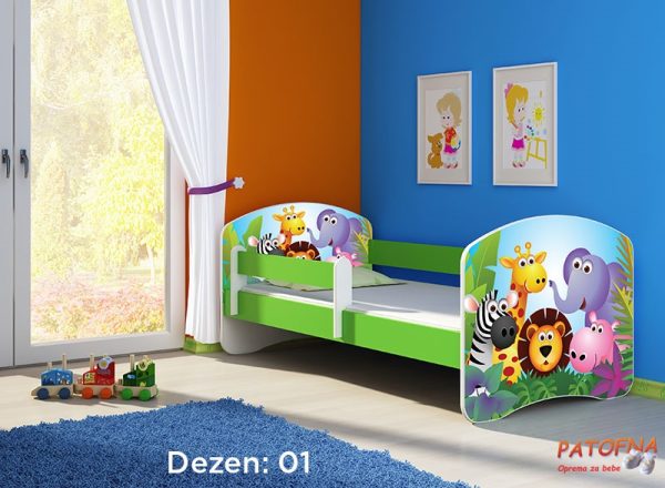 Krevet za decu Acma 2 GREEN 140×70 BF 01