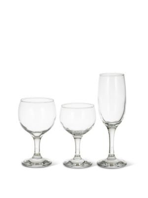 SET OD 18 ČAŠA ZA VINO RAZLIČITIH DIMENZIJA STAKLO H 12CM