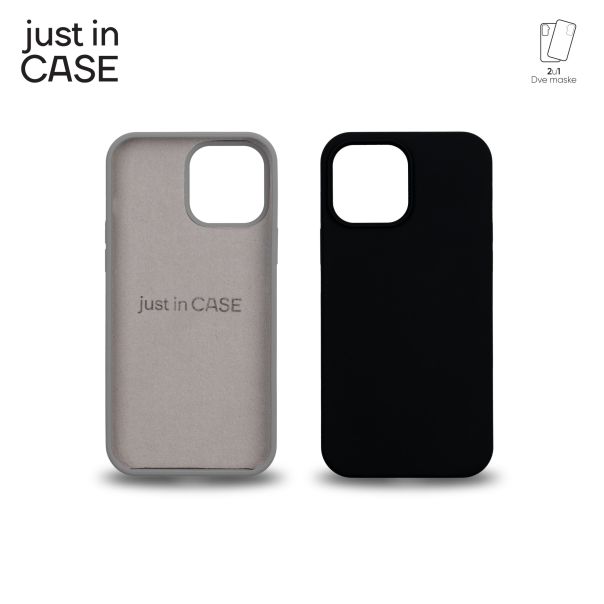 JUST IN CASE 2u1 Extra case MIX za iPhone 13 Pro Max, crna/siva