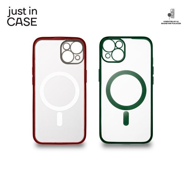 JUST IN CASE 2u1 Extra case MAG MIX paket zeleno-crveni za iPhone 13