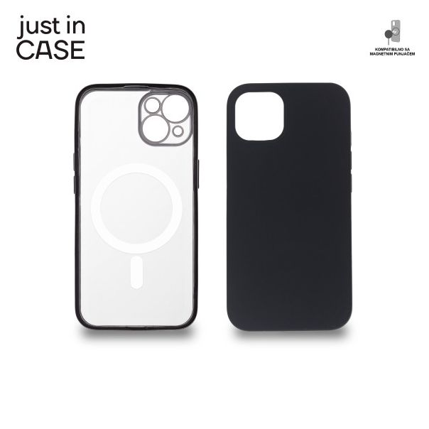 JUST IN CASE 2u1 Extra case MIX Magnetic iPhone 13, crna