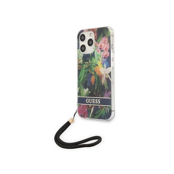 GUESS Futrola za iPhone 13 Pro Max, plava Flower Strap