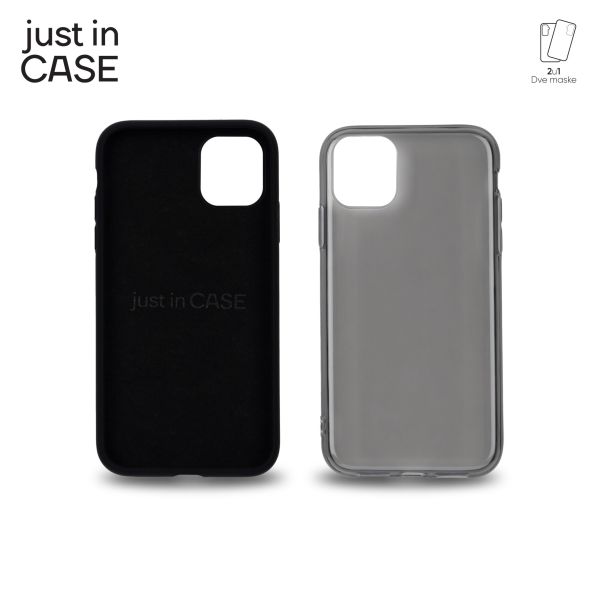 JUST IN CASE 2u1 Extra case MIX paket crni za iPhone 11