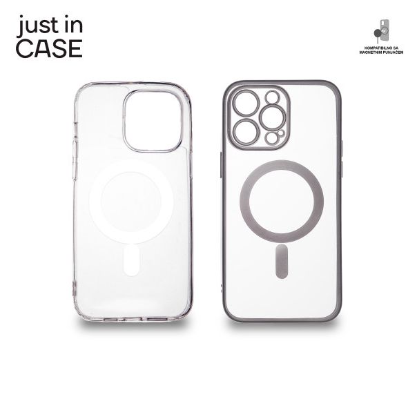 JUST IN CASE 2u1 Extra case MAG MIX paket srebrni za iPhone 14 Pro Max