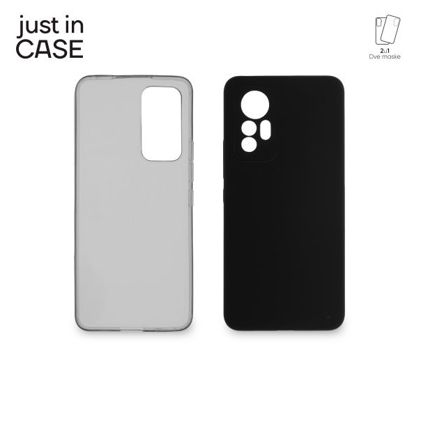JUST IN CASE 2u1 Extra case MIX paket crni za Xiaomi 12 Lite