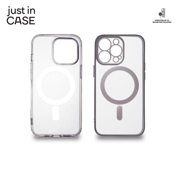 JUST IN CASE 2u1 Extra case MAG MIX paket srebrni za iPhone 13 Pro