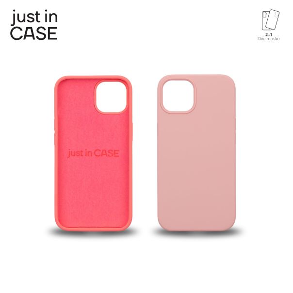 JUST IN case za 2u1 Extra case za MIX za iPhone 13, pink/puder roze