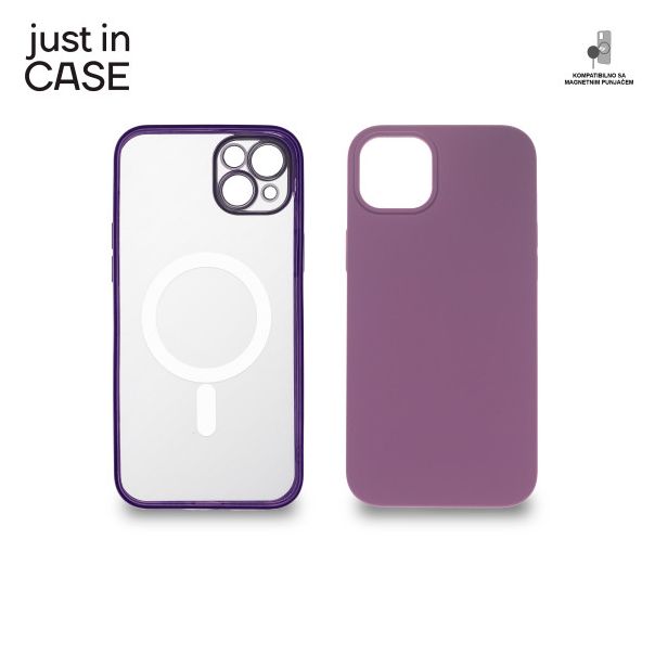 JUST IN CASE 2u1 Extra case MAG MIX PLUS paket ljubičasti za iPhone 14 Plus