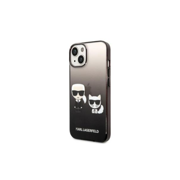 KARL LAGERFELD Futrola za iPhone 14, crna K & Choupette Centered Grad