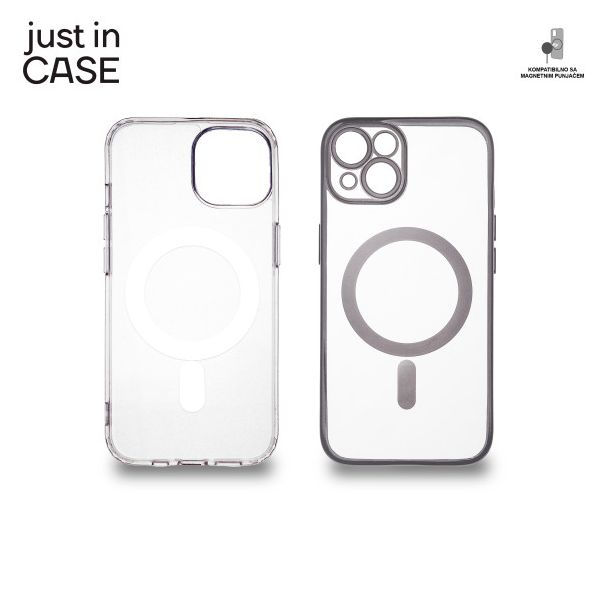JUST IN CASE 2u1 Extra case MAG MIX paket srebrni za iPhone 14