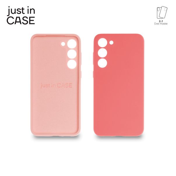JUST IN CASE 2u1 Extra case MIX za S23+, roze/puder roze