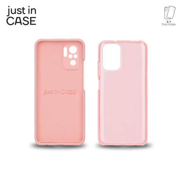 JUST IN CASE 2u1 Extra case MIX paket pink za Redmi Note 10s