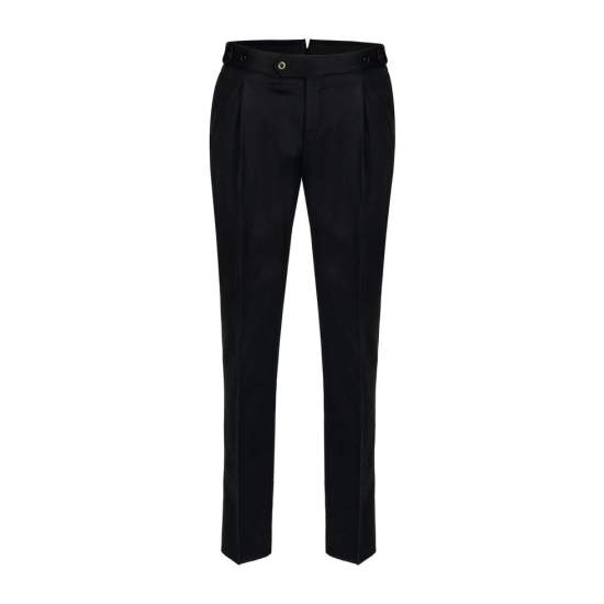 VAKKO PLEATED TROUSERS WITH ADJUSTABLE SIDES WITH BRIT