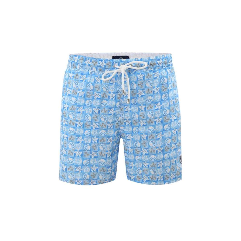 VAKKO PATTERNED BLUE SHIRTS SWIMSUIT