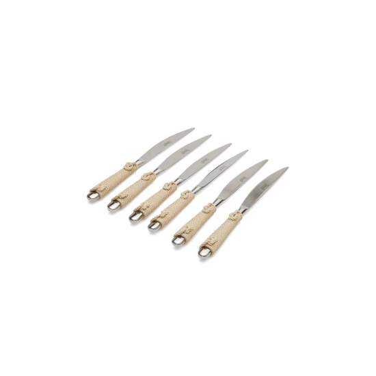 LOCATELLI ROPE PATTERNED 6 PIECES DINNER KNIFE
