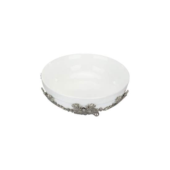 VAKKO PINE DETAILED CERAMIC SERVICE BOWL