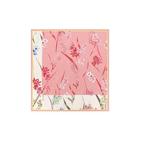 VAKKO FLORAL PATTERNED SILK SCARF