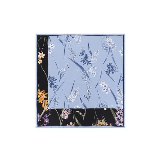 VAKKO FLORAL PATTERNED SILK SCARF