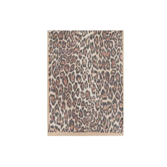 VAKKO LEOPARD PATTERNED CASHMERE SHAWL