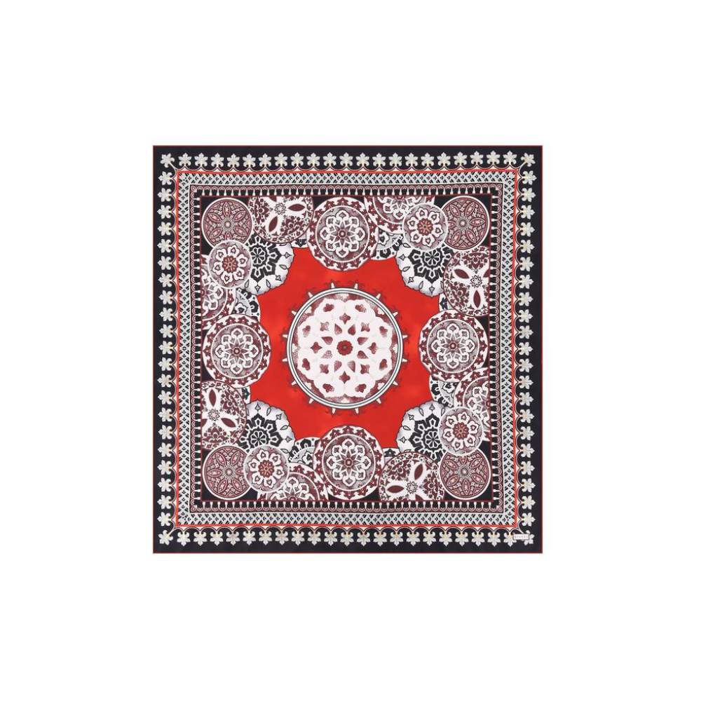 VAKKO İZNİK PATTERNED SILK SCARF