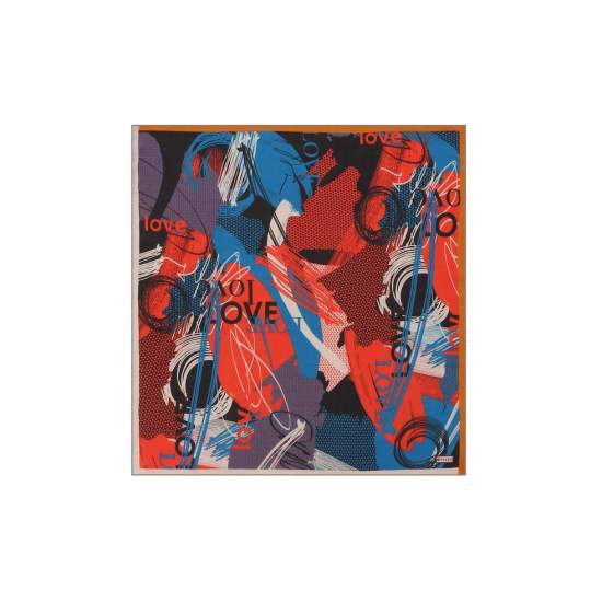 VAKKO GEOMETRIC PATTERNED CASHMERE SILK BANDANA